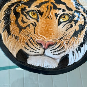 Vintage Italian Ceramic Tiger Bowl - Etsy
