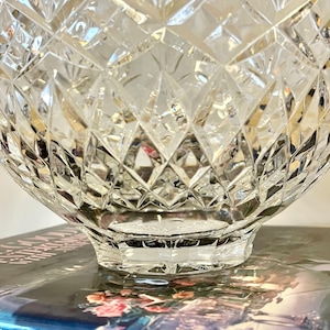 Large Vintage Cut Crystal Bowl - Etsy