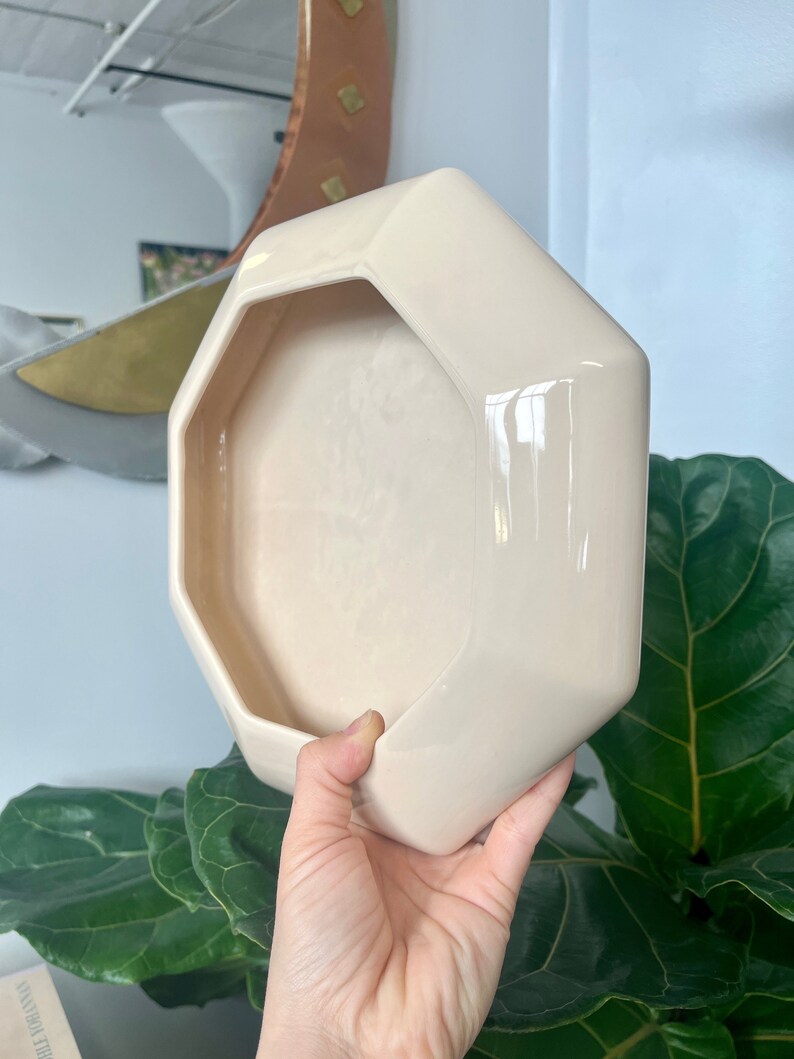 Vintage Octagon Ceramic Console Dish / Planter - Etsy