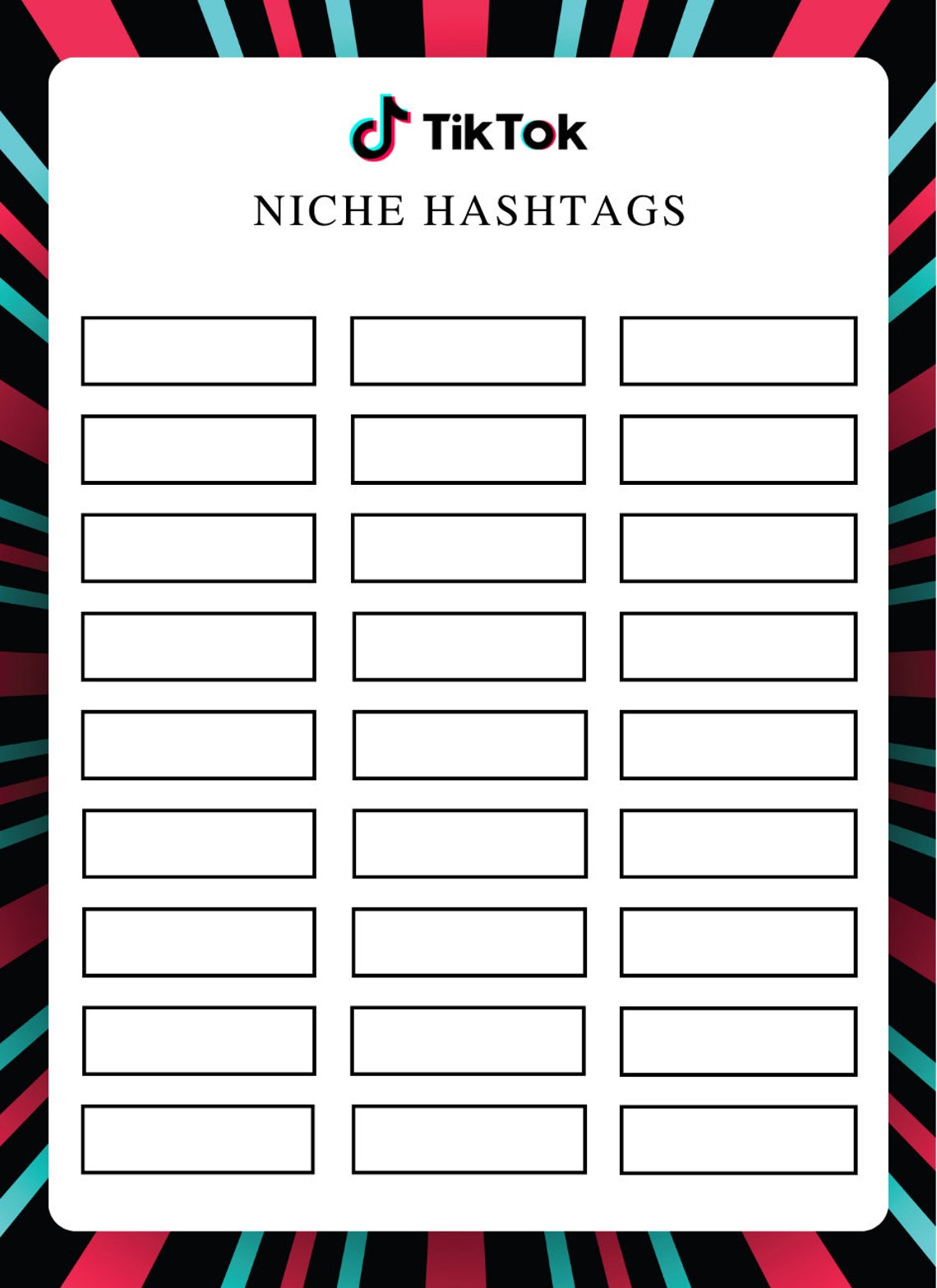 Digital and Editable Tiktok Daily Growth Checklist Tiktok Planner ...