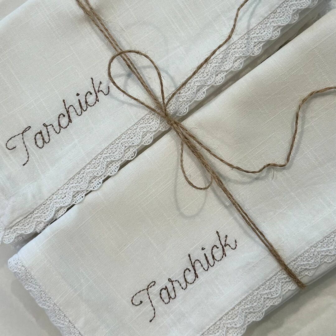Custom Name Monogrammed Dinner Napkin, Single Dinner Napkin ...
