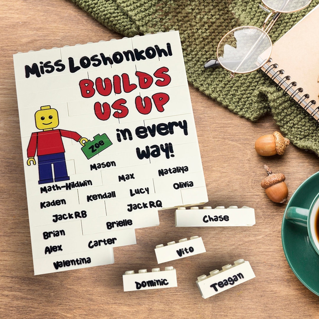 Personalized Teacher Appreciation Building Block: Student Names Class ...