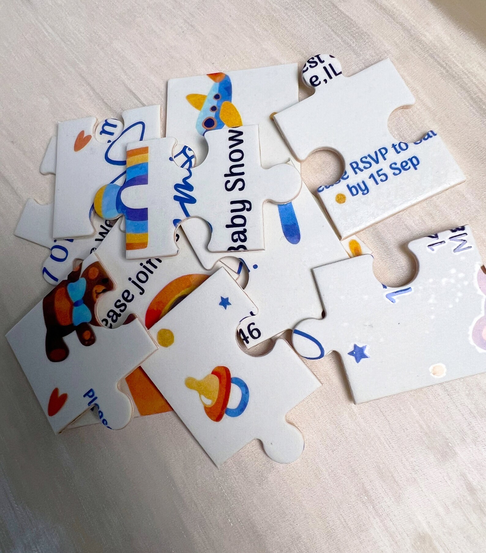 Personalized Invitation Puzzles,party Invite Puzzle,baby Shower,kids ...