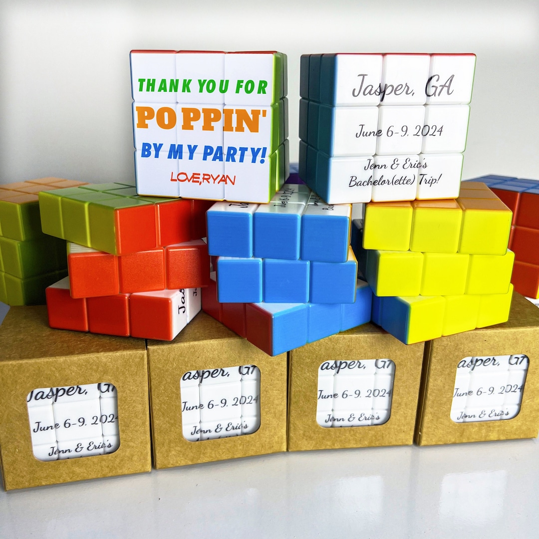 Custom Rubik's Cube Party Favors,set of Cube for Kids Birthday Party ...