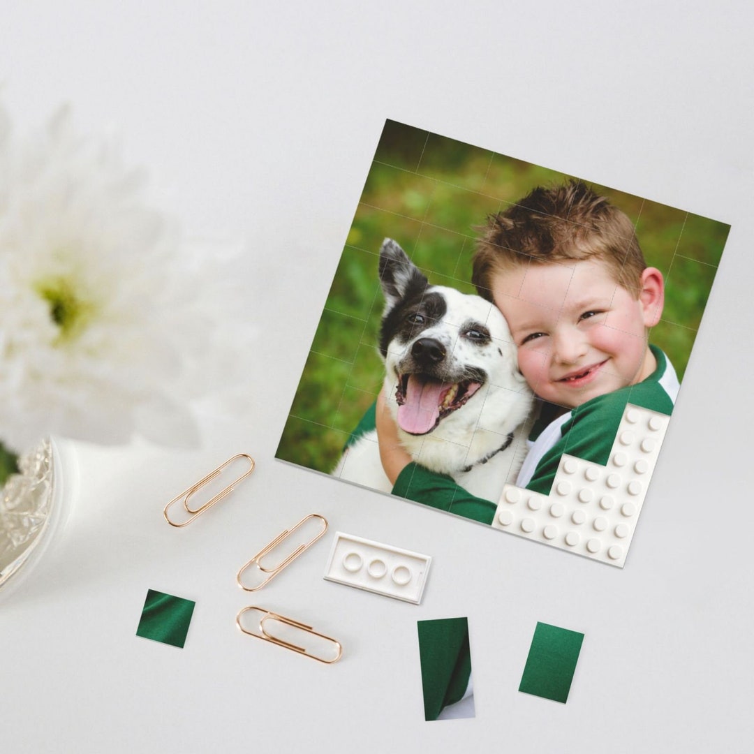 Personalized Building Blocks Custom Square Photo Block Puzzle Christmas ...