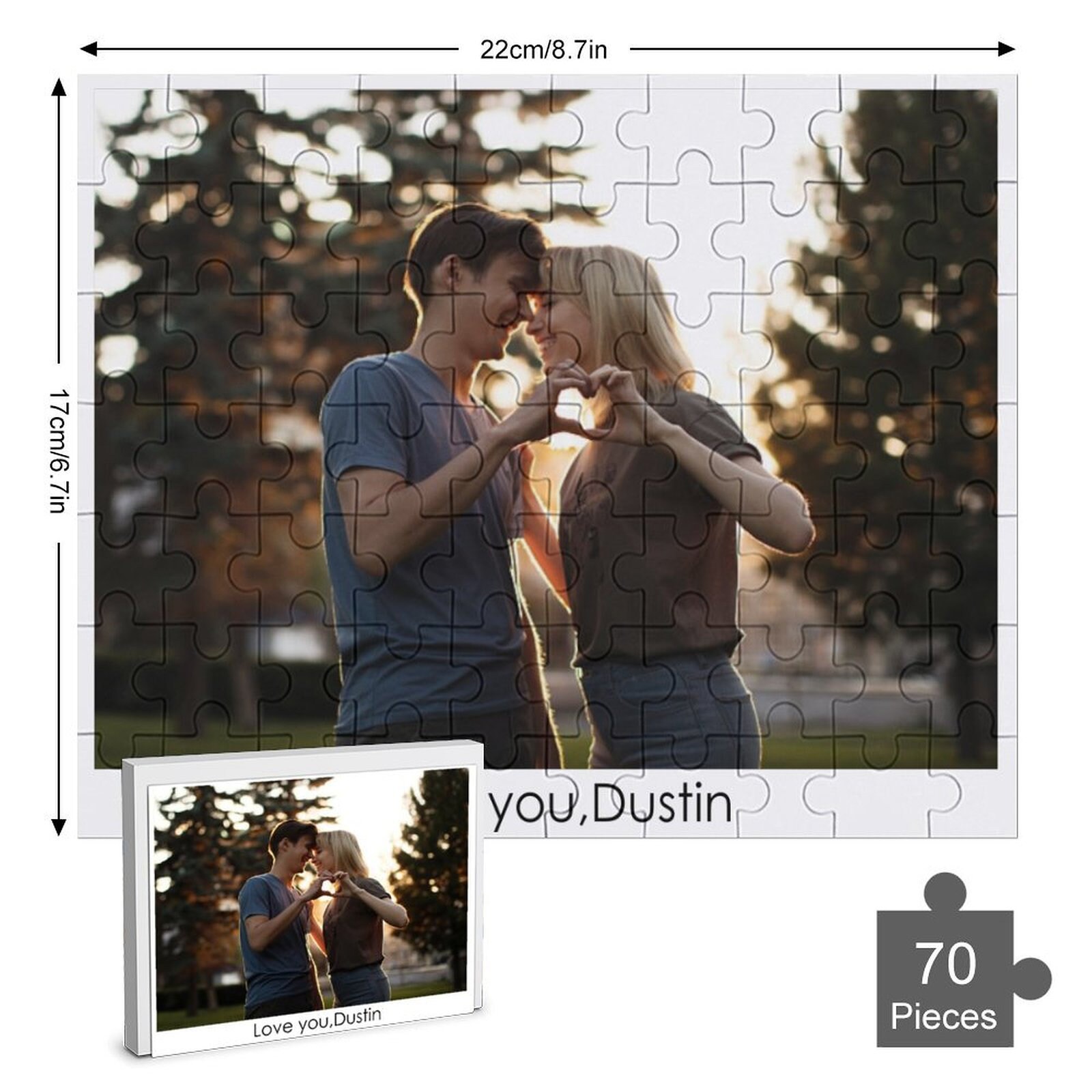 Personalized Mini Photo Message Puzzle,custom Secret Message Jigsaw ...