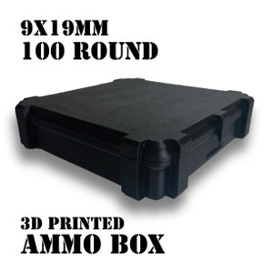 9mm Ammo Box 3d Printed Storage - Etsy