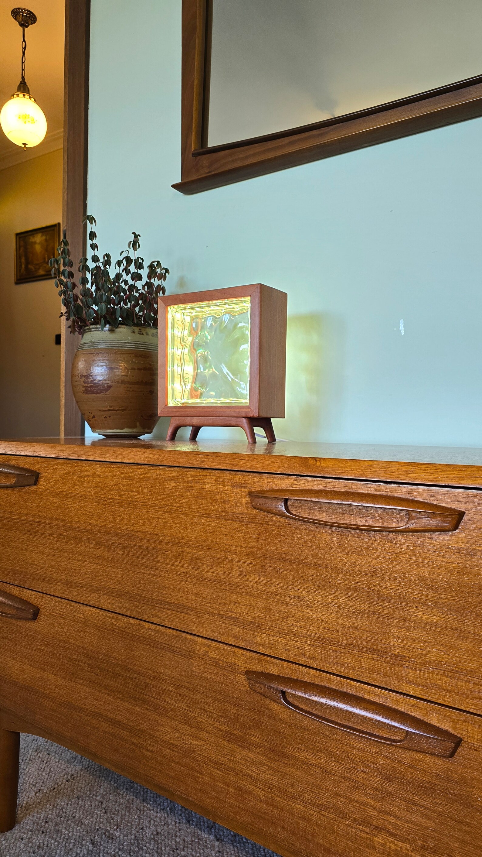 Glass Brick LED Lamp - Etsy