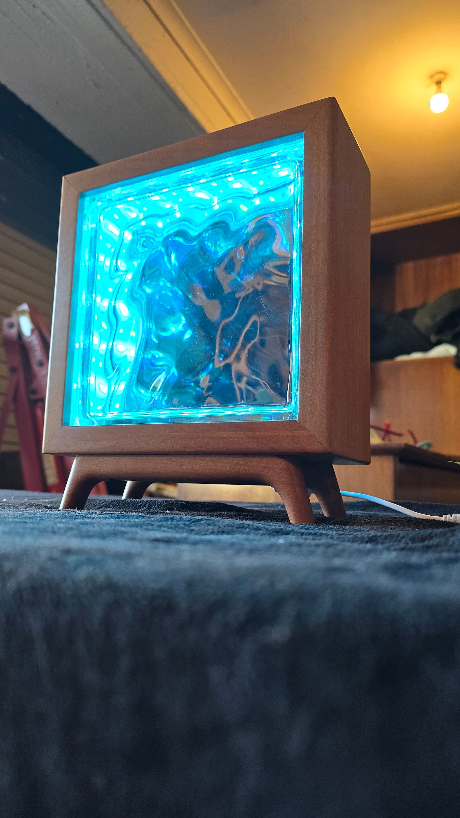 Glass Brick LED Lamp - Etsy