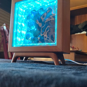 Glass Brick LED Lamp - Etsy