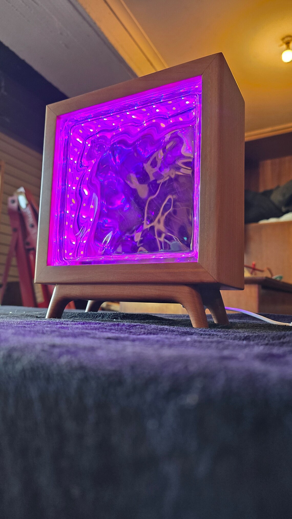 Glass Brick LED Lamp - Etsy