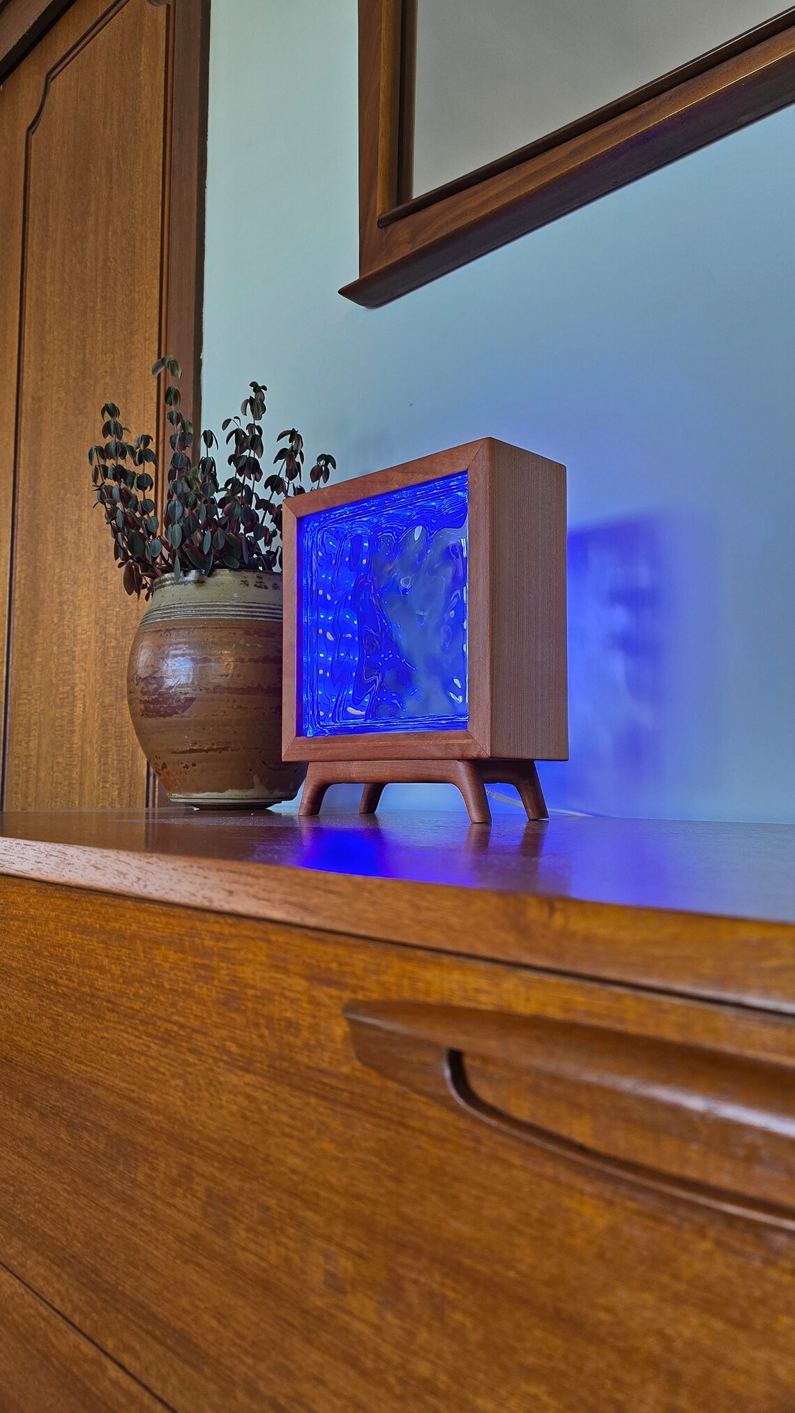 Glass Brick LED Lamp - Etsy