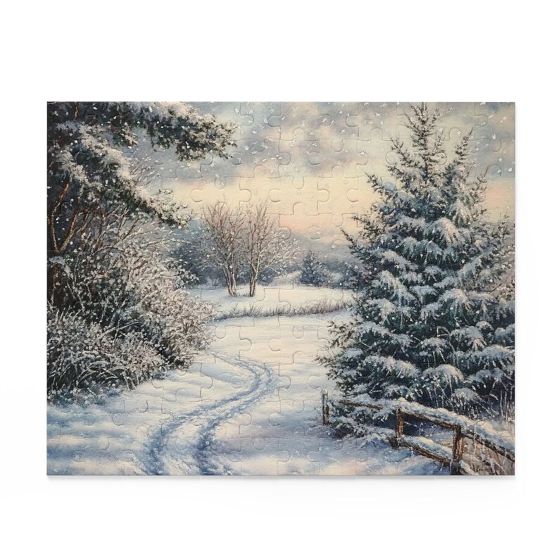 Puzzle (120, 252, 500-piece), Snow Scene Puzzle, Multi Piece Puzzle, It ...