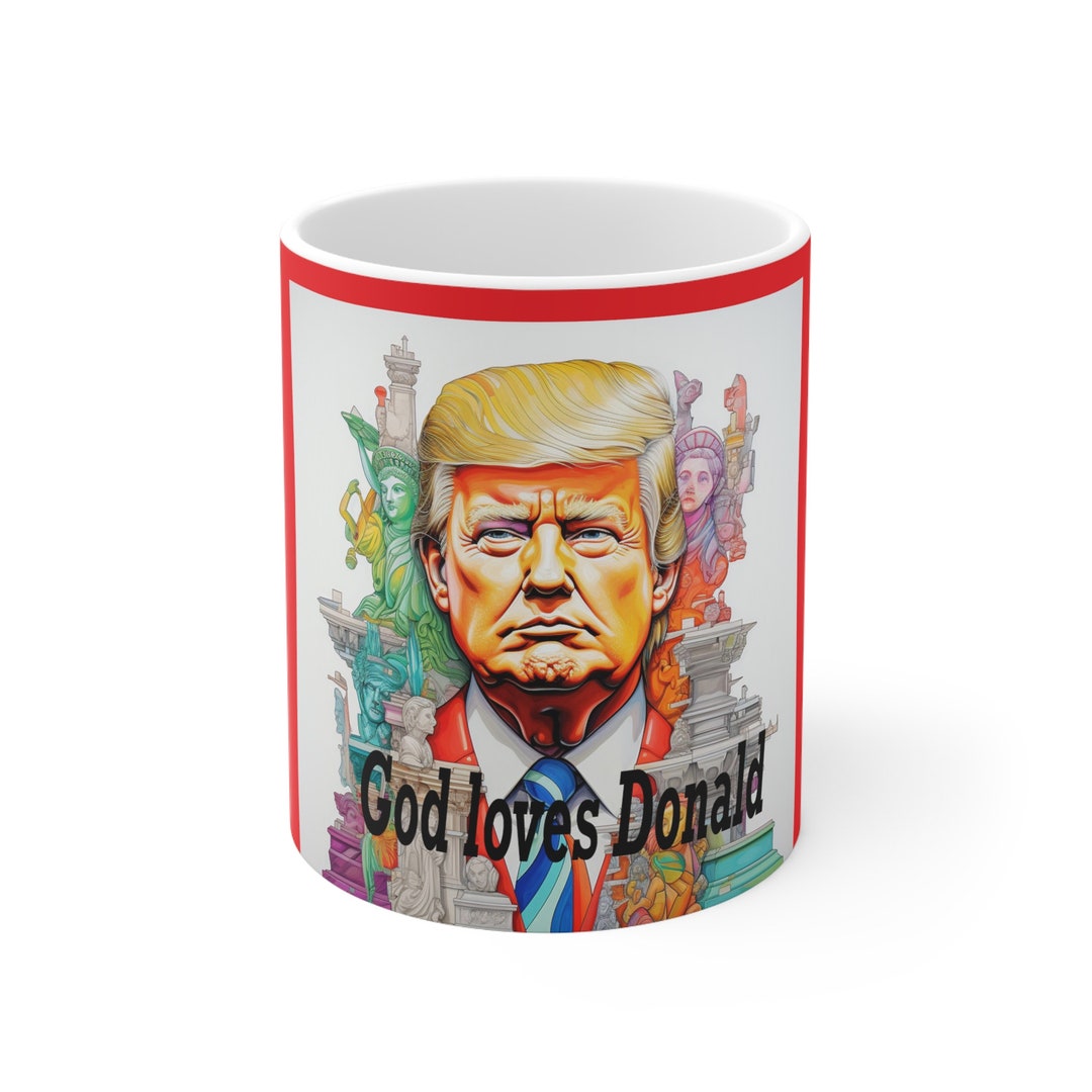 Divine Brew Delight-god Loves Donald Coffee Cup, Heavenly Sipware for ...