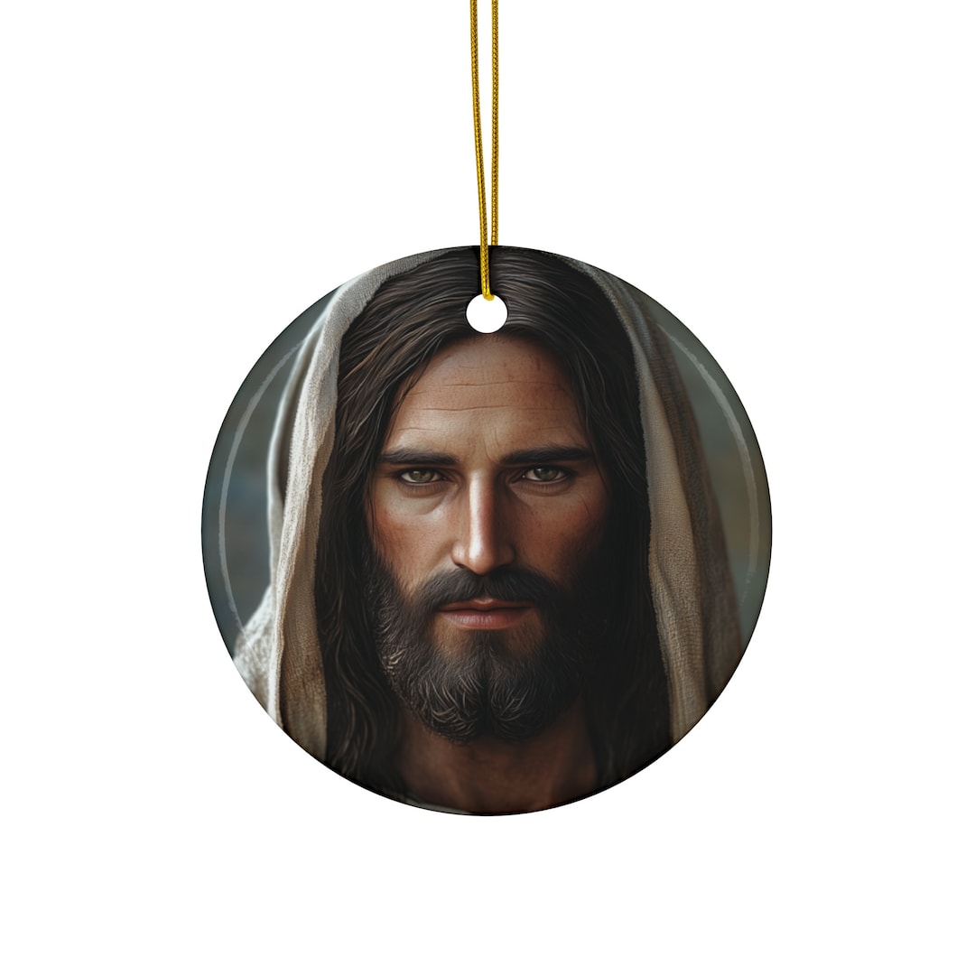 Ceramic Ornament, 4 Shapes, Jesus Christmas Ornament, Christmas ...