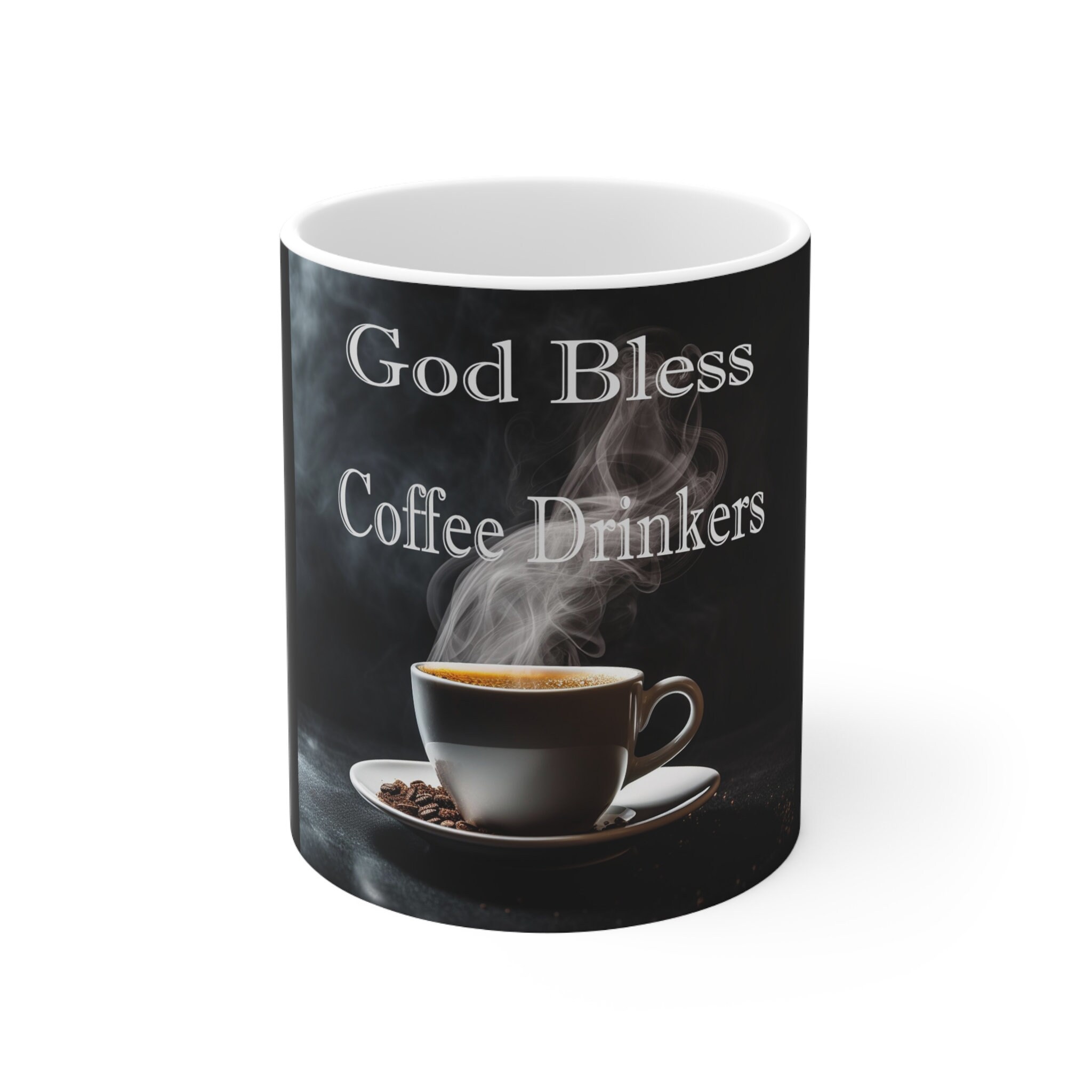 Divine Sip - God Bless Coffee Drinkers, Inspirational Coffee Cup for ...