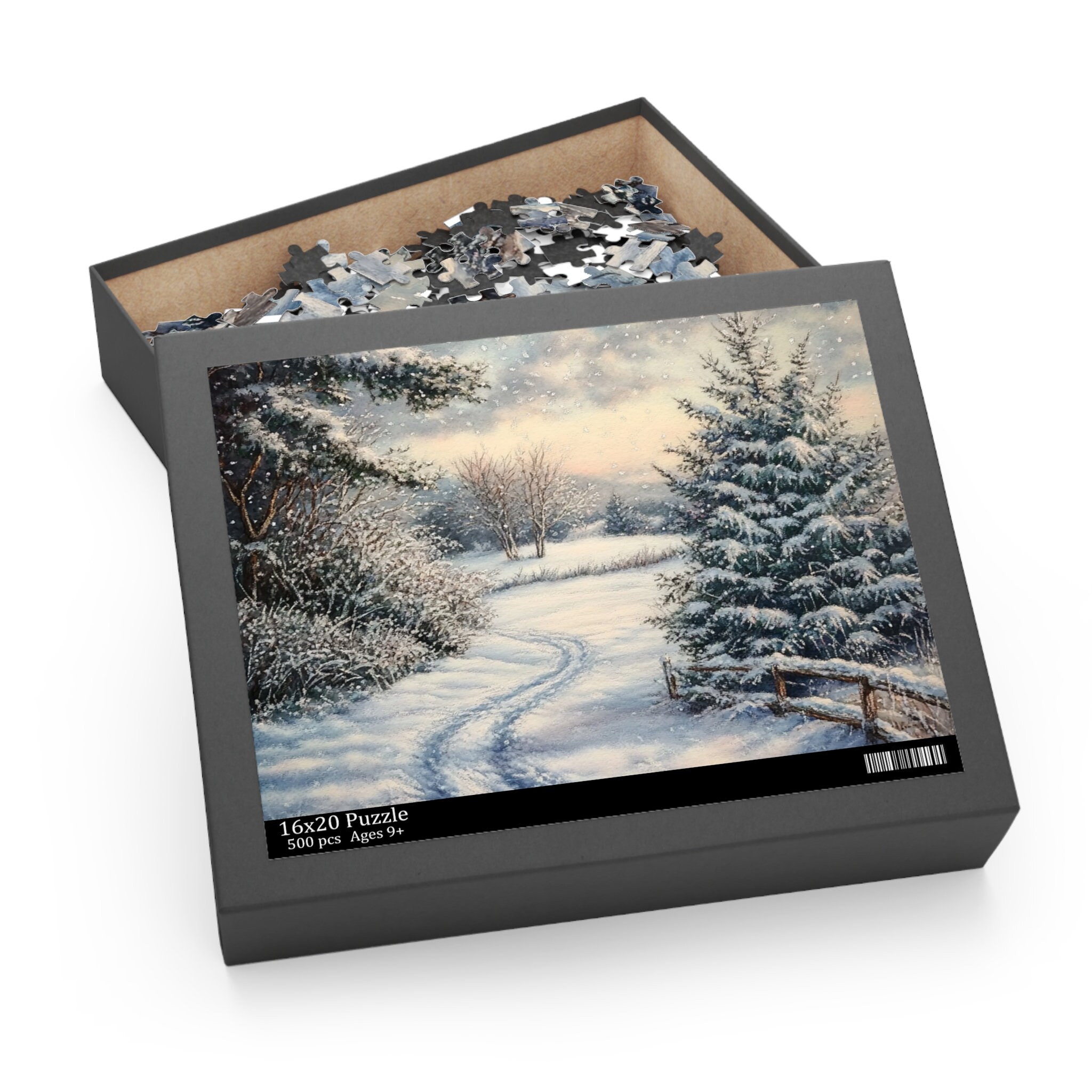 Puzzle (120, 252, 500-piece), Snow Scene Puzzle, Multi Piece Puzzle, It ...