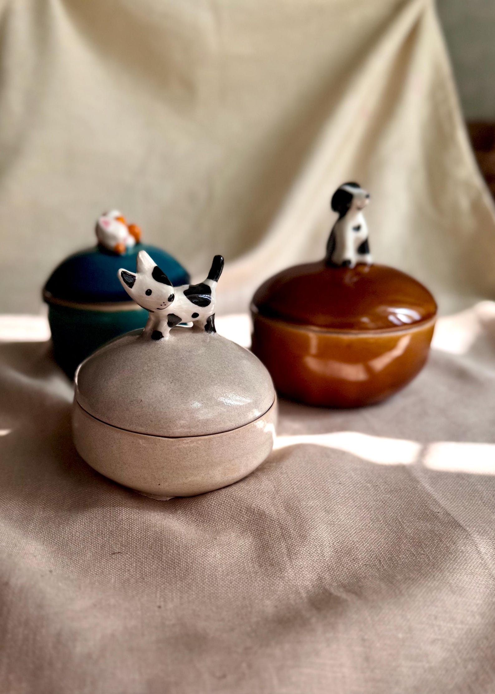 Ceramic Box With Lid – 3 Animal Designs to Choose, Trinket Storage ...