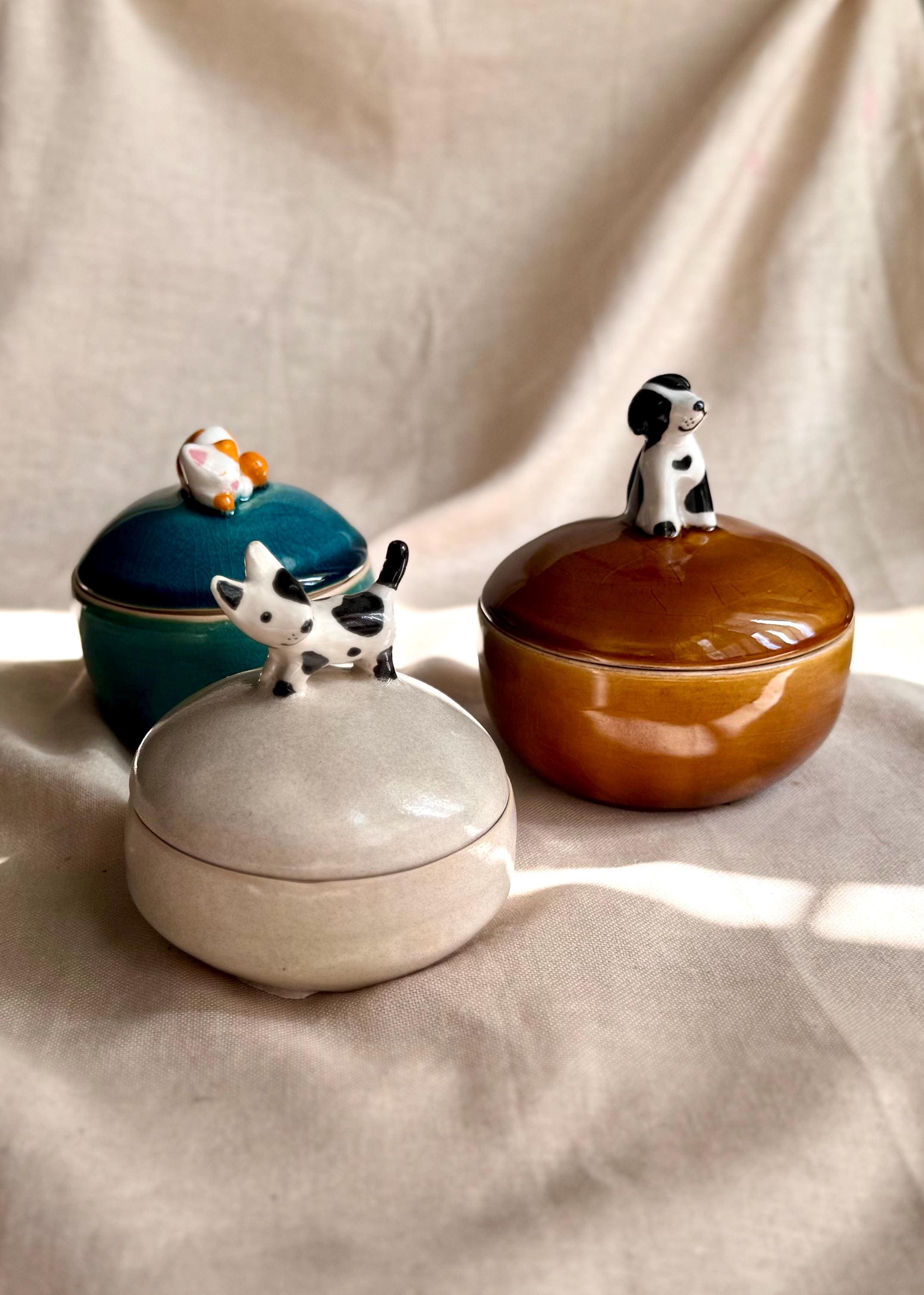 Ceramic Box With Lid – 3 Animal Designs to Choose, Trinket Storage ...