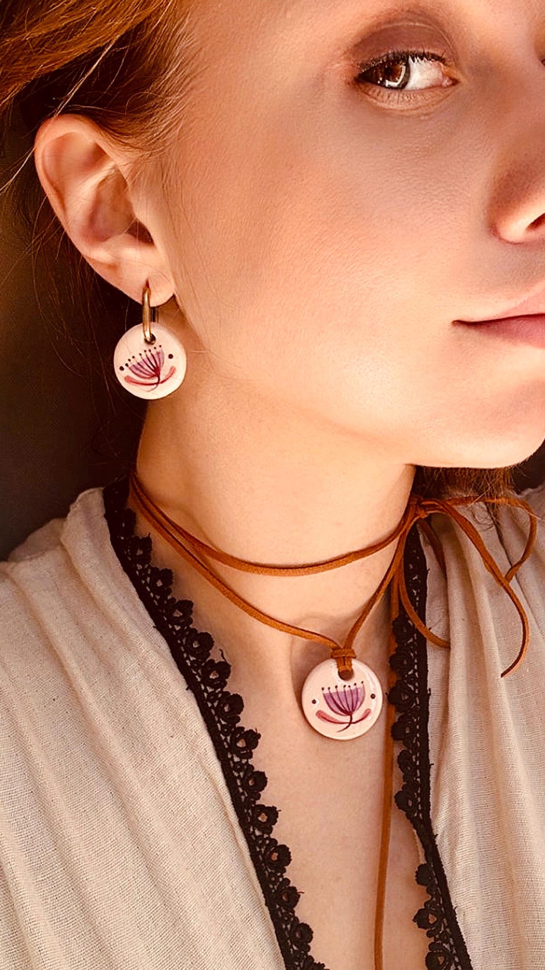 Handmade Ukrainian Ceramic Jewelry, Earrings, Pendant, Ring, Necklace ...