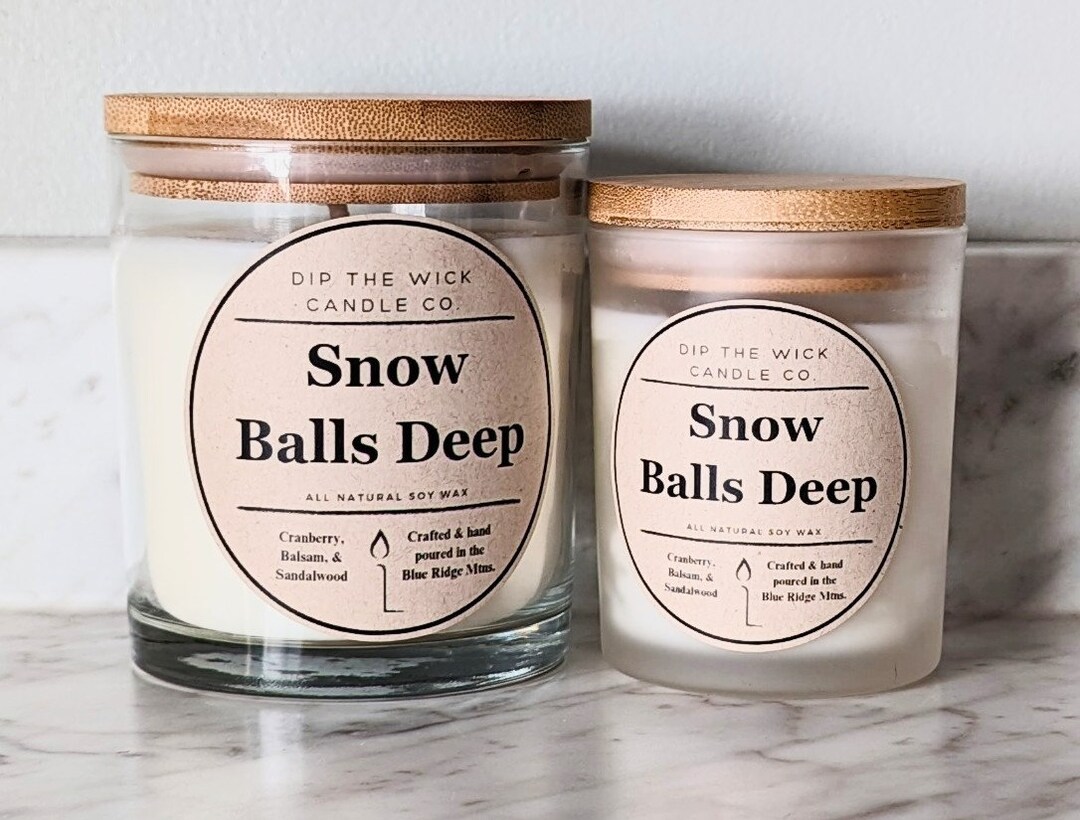 SNOW BALLS DEEP Soy Candle Vulgar Candle, Winter Candle, Funny Candle ...