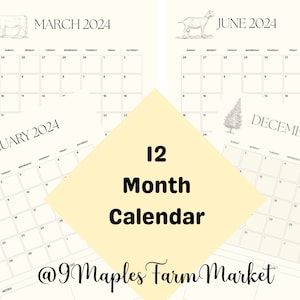 Homestead Calendar 2024, Farm Planner, Farmhouse Organization ...