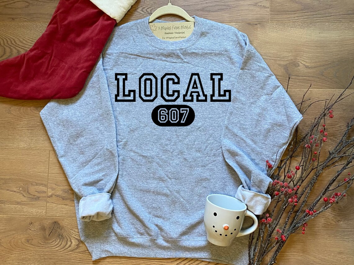 Local Custom Hometown Sweatshirt, Area Code Zip Code Crewneck Top, Gift ...