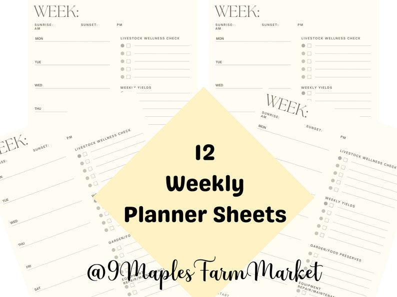 Homestead Calendar 2024, Farm Planner, Farmhouse Organization ...