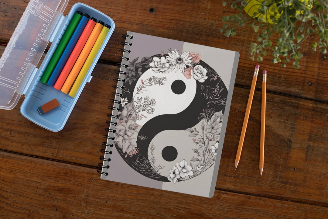 Yin and Yang Notebook Mental Health Notebook Peace Notebook - Etsy