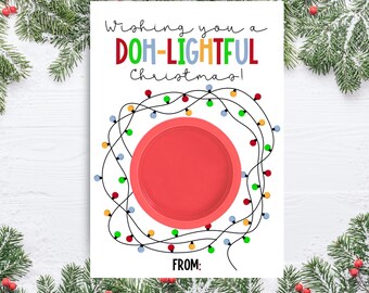 Christmas Play-doh Printable Card, Kids Play-doh Printable Card ...