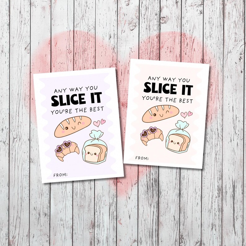 Printable Bread Valentine’s Day Card - Etsy