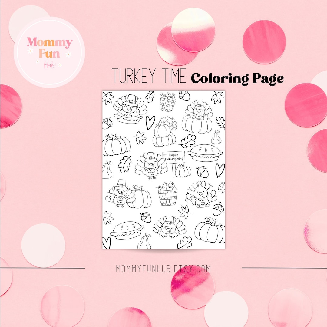 Thanksgiving Fall Coloring Page Happy Fall Cute Fall Thanksgiving ...