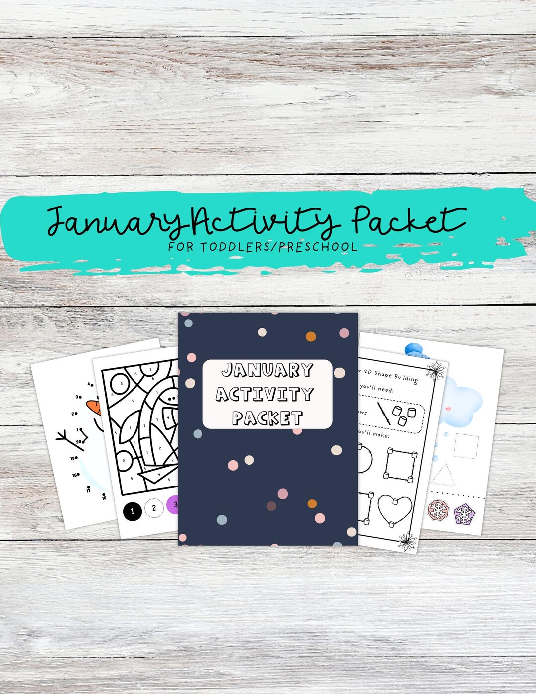 January Activity Packet for Toddlers - Etsy
