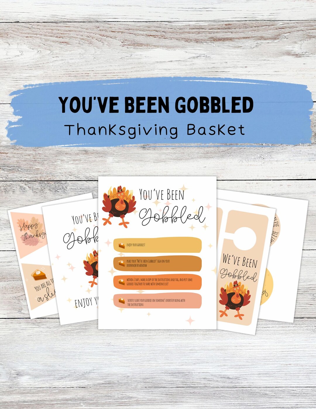 You've Been Gobbled Printable Bundle (PDF Download) - Etsy
