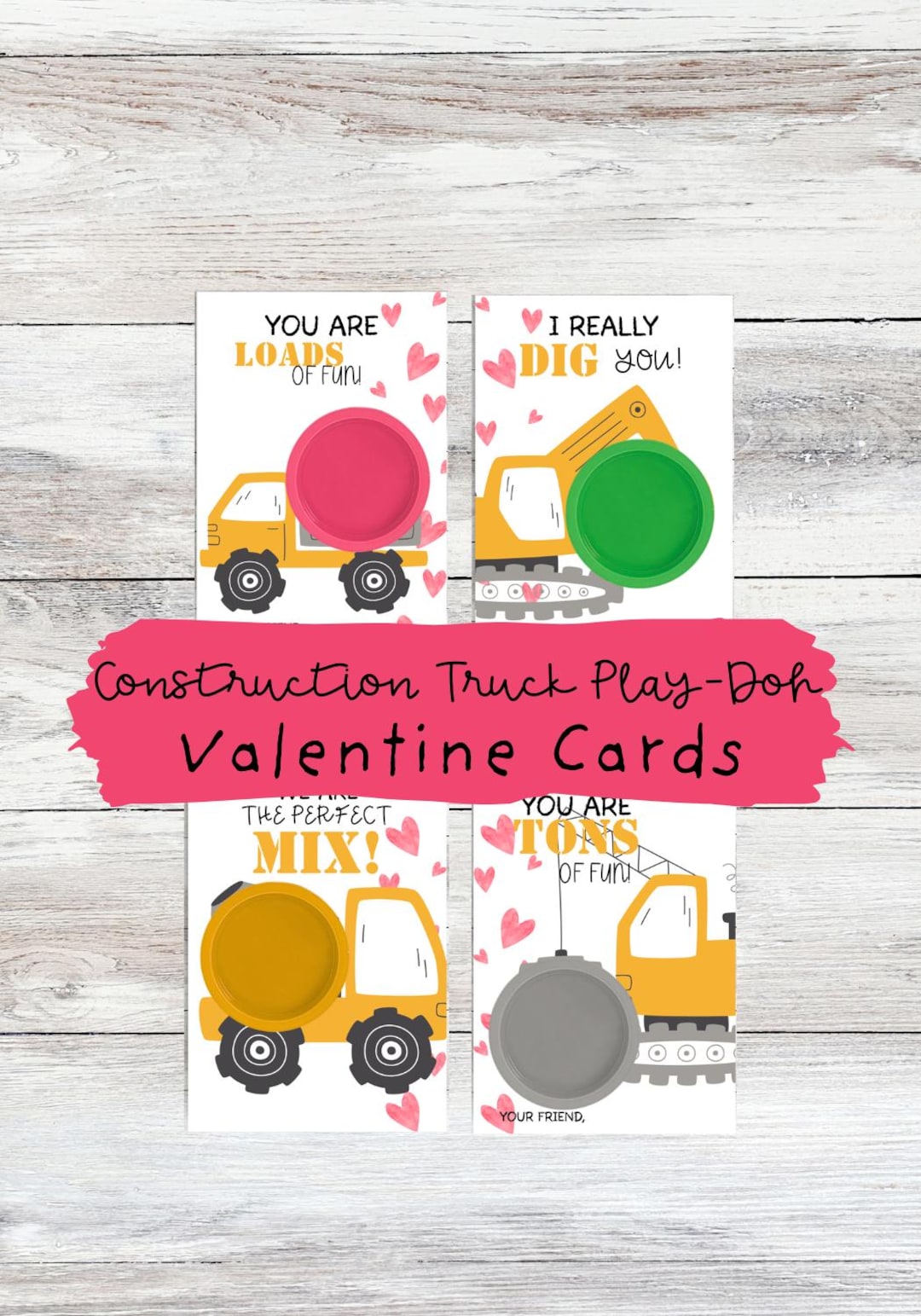 Valentine Play Doh Card Printable - Etsy