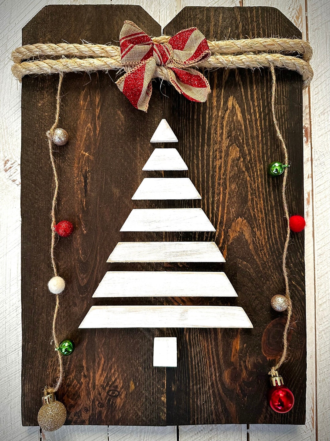 Christmas Wall Decor - Rustic Holiday Art, Farmhouse Christmas, Wood ...