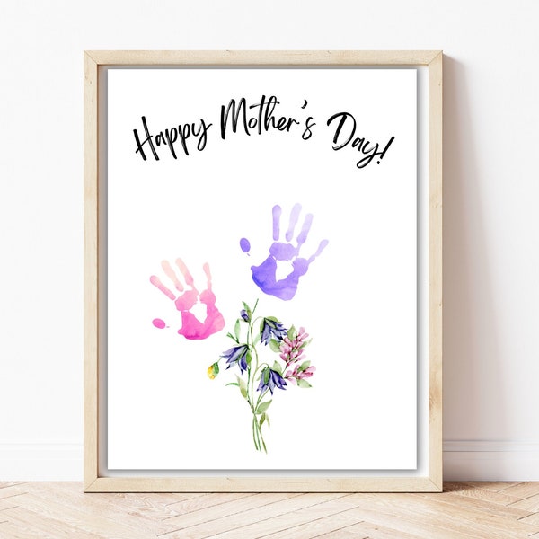 Mothers Day Handprint Art Printable, Mom Handprint Craft, 1st Mothers ...
