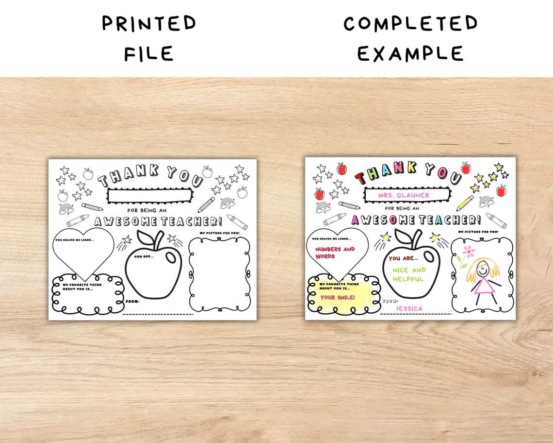 Teacher Appreciation Week Printable, All About My Teacher, Teacher ...