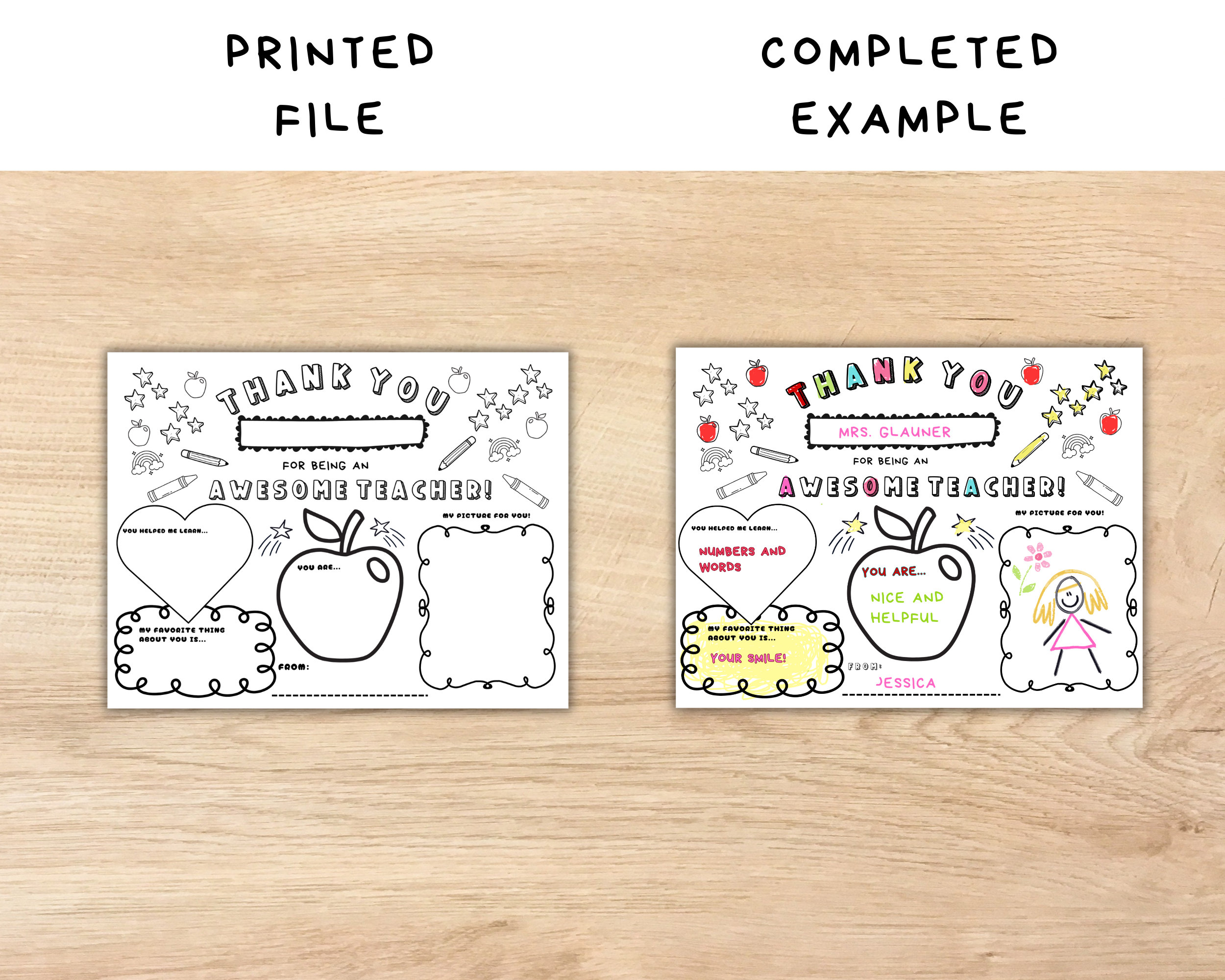 Teacher Appreciation Week Printable, All About My Teacher, Teacher ...