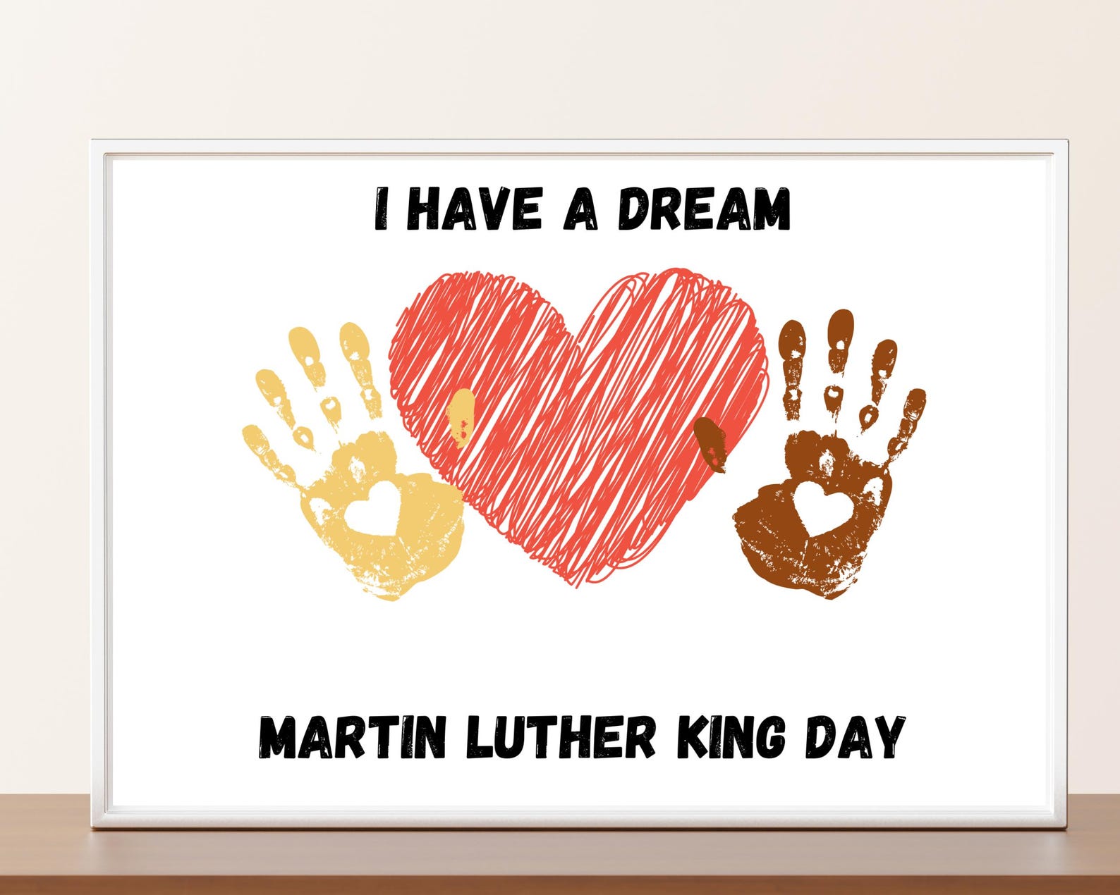MLK Day Handprint Art, MLK Handprint Craft, I Have a Dream Keepsake ...