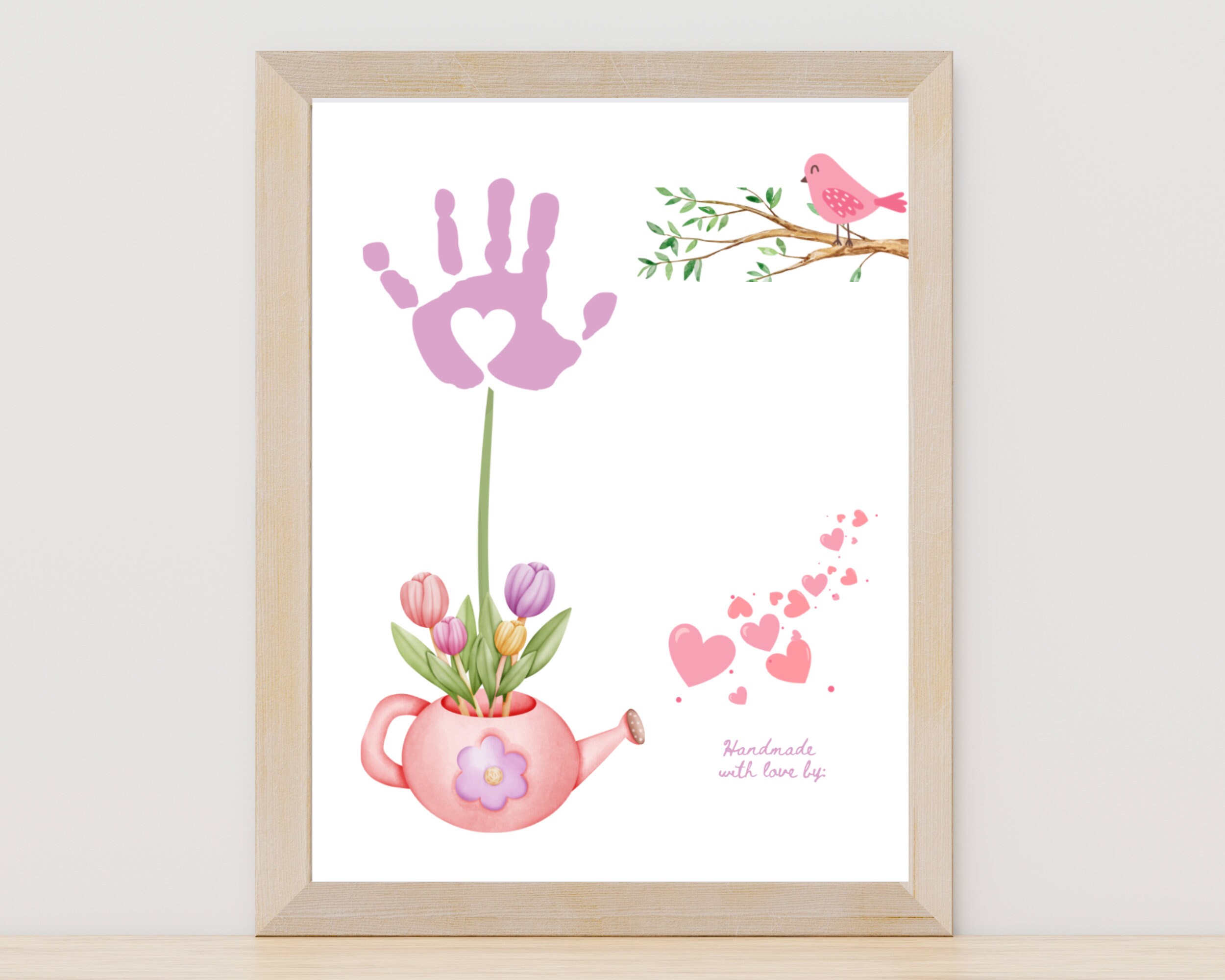 Mothers Day Handprint Art Printable, Mothers Day Gift for Grandmom ...