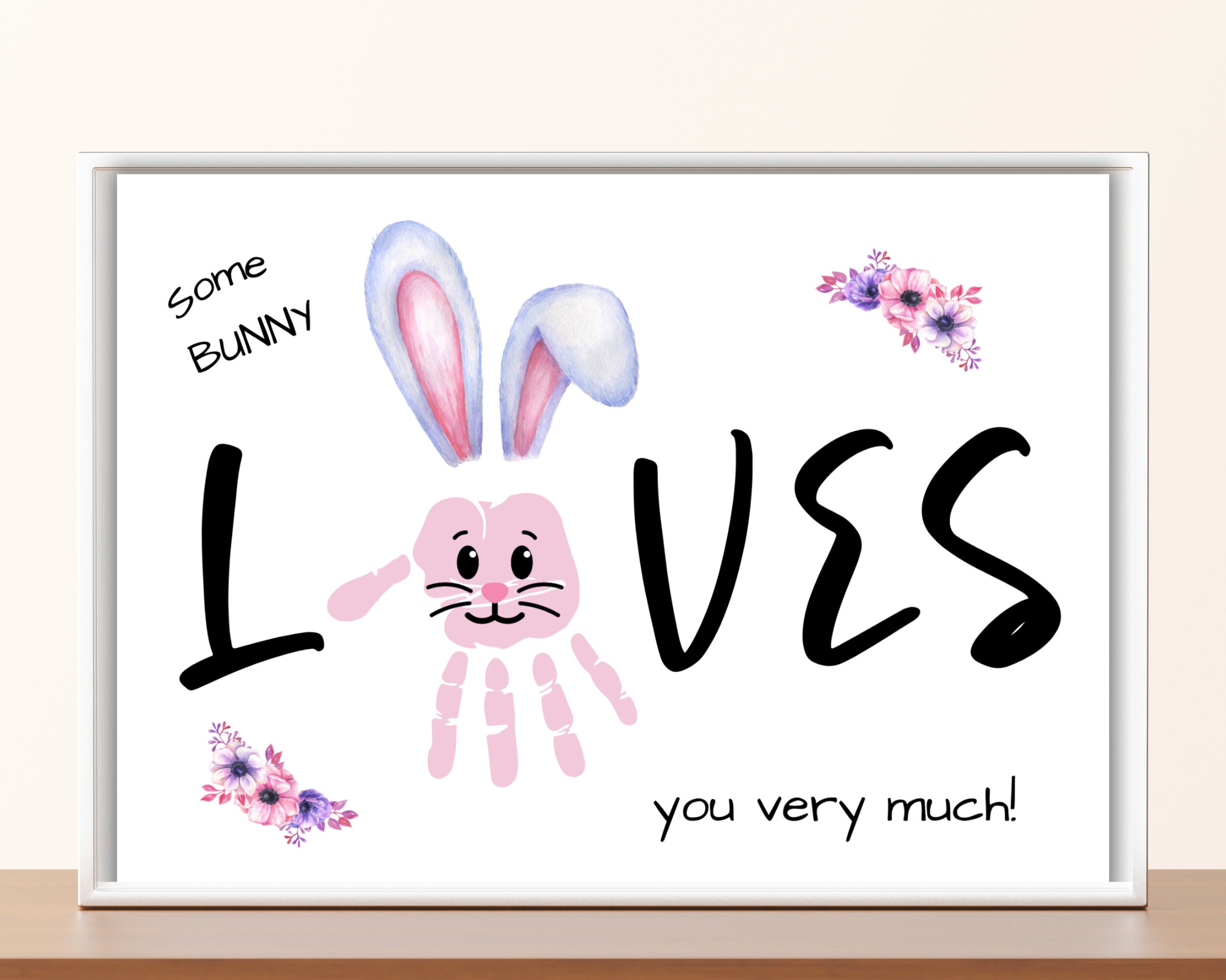 Handprint Bunny Keepsake Craft, Easter Handprint Craft, Some Bunny ...
