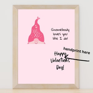 Valentine Handprint Art, Valentine Printable Craft, Handprint Art ...