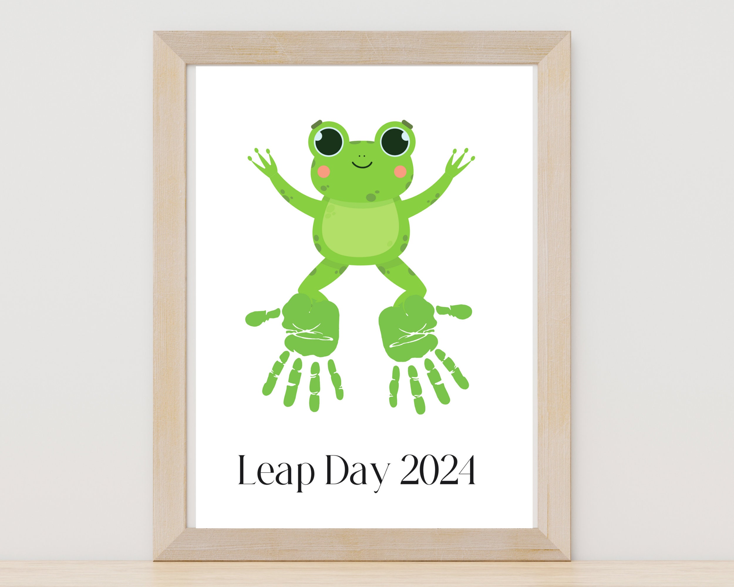 Leap Year 2024 Handprint Craft, Leap Day Handprint Art, Toddler Craft ...