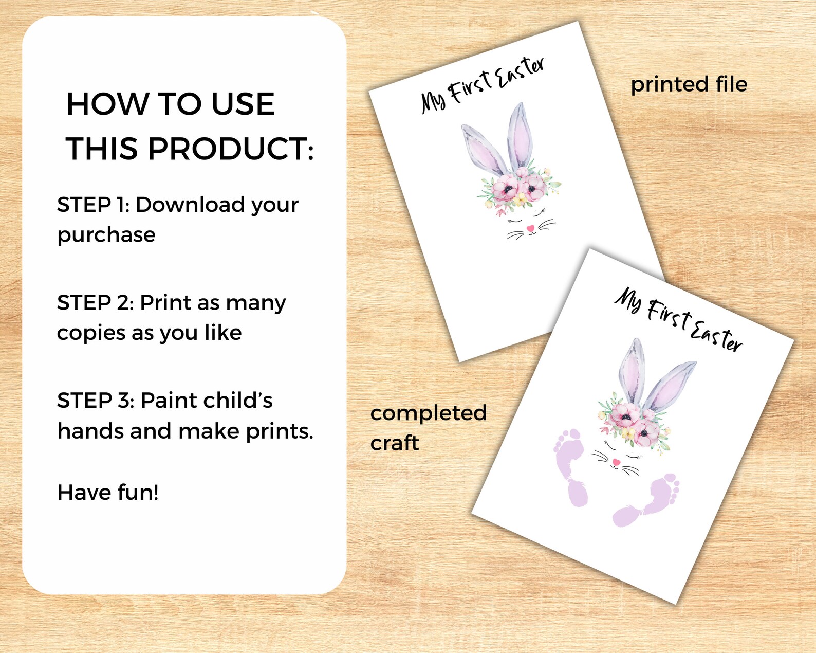 Easter Footprint Art, Baby Footprint Art, Easter Craft, My First Easter ...