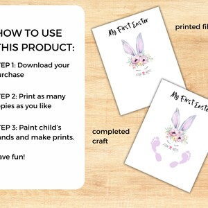 Easter Footprint Art, Baby Footprint Art, Easter Craft, My First Easter ...