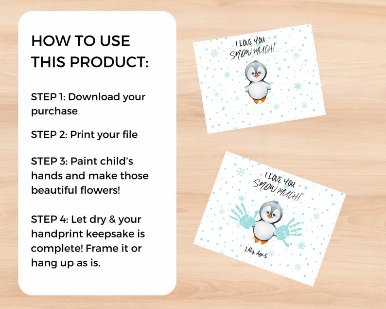 Penguin Handprint Craft Winter Handprint Art, Preschool Craft ...