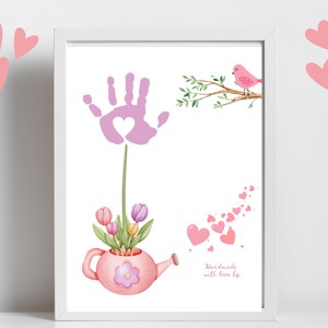 Mothers Day Handprint Art Printable, Aunt Handprint Craft, Easter ...