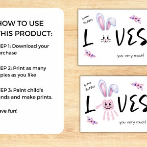 Handprint Bunny Keepsake Craft, Easter Handprint Craft, Some Bunny ...