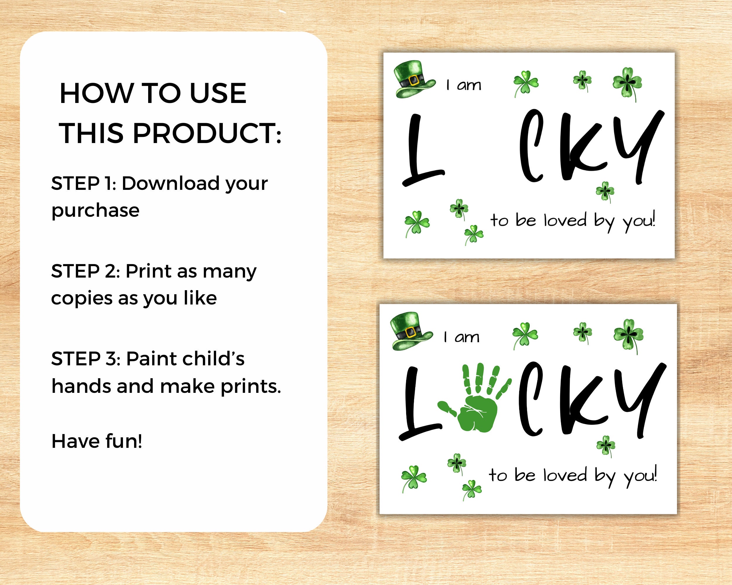 Saint Patricks Day Handprint Art Craft, Saint Patricks Day Printable ...